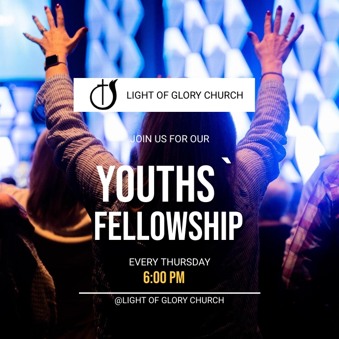 YOUTHS` FELLOWSHIP SERVICE POSTER Template | PosterMyWall