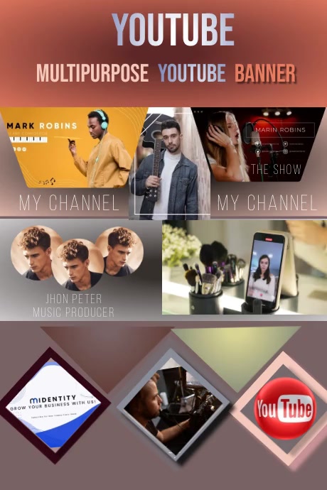 YOUTUBE BANNER TEMPLATE | PosterMyWall