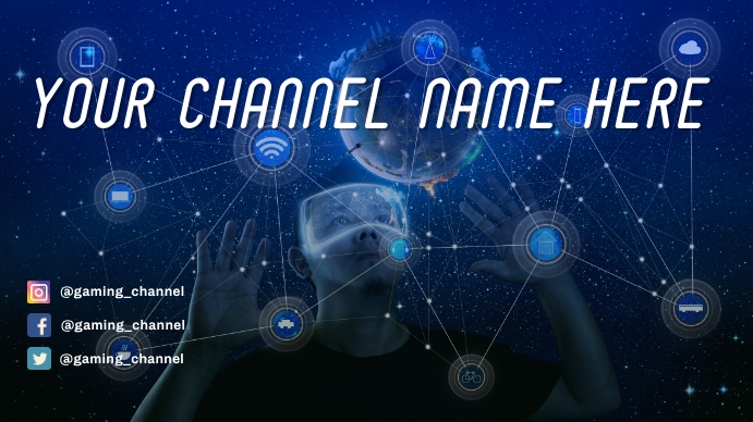 YouTube channel art cover Template | PosterMyWall