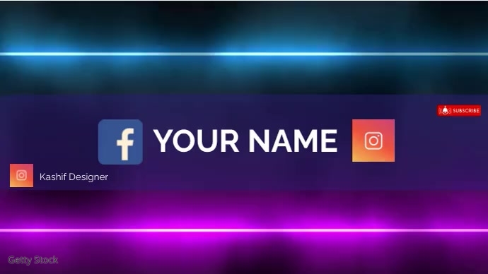 YOUTUBE CHANNEL COVER DESIGN Template | PosterMyWall