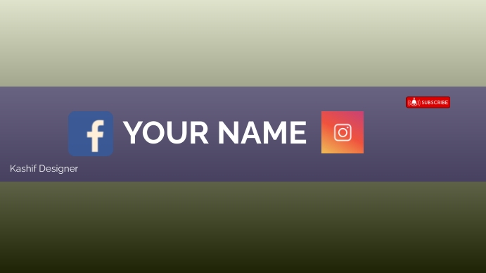 YOUTUBE CHANNEL COVER DESIGN Template | PosterMyWall