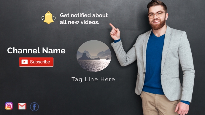 youtube channel cover design Template | PosterMyWall