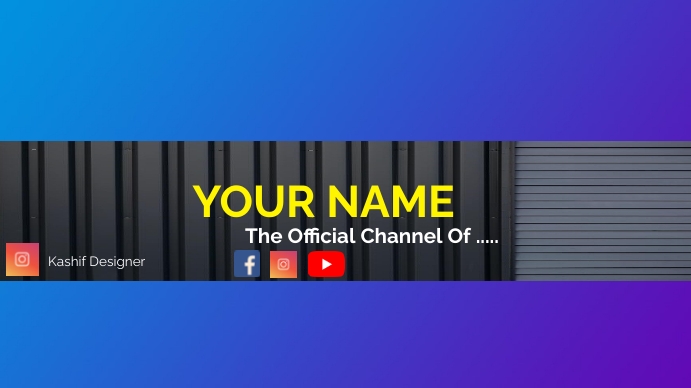 YOUTUBE CHANNEL COVER DESIGN Template | PosterMyWall