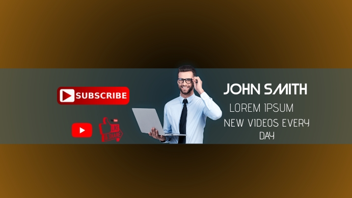 YOUTUBE CHANNEL COVER DESIGN Template | PosterMyWall