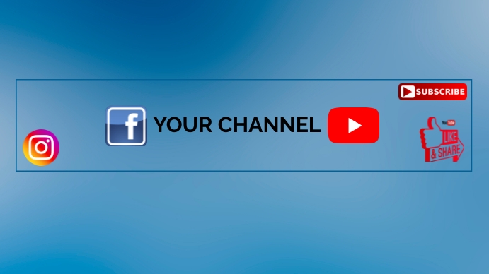 YOUTUBE CHANNEL COVER DESIGN Template | PosterMyWall