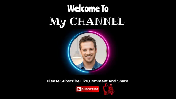 YOUTUBE CHANNEL COVER DESIGN Template | PosterMyWall