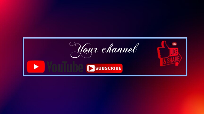 Plantilla de YOUTUBE CHANNEL COVER DESIGN | PosterMyWall