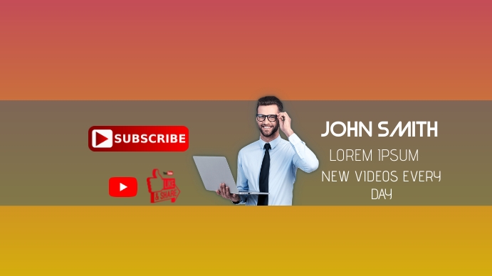 YOUTUBE CHANNEL COVER DESIGN Template | PosterMyWall