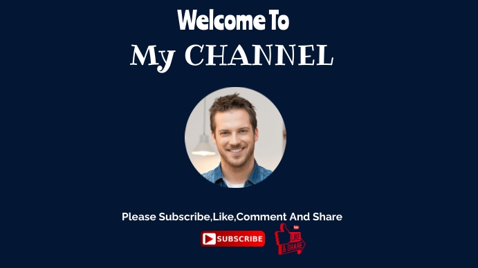 YOUTUBE CHANNEL COVER DESIGN Template | PosterMyWall