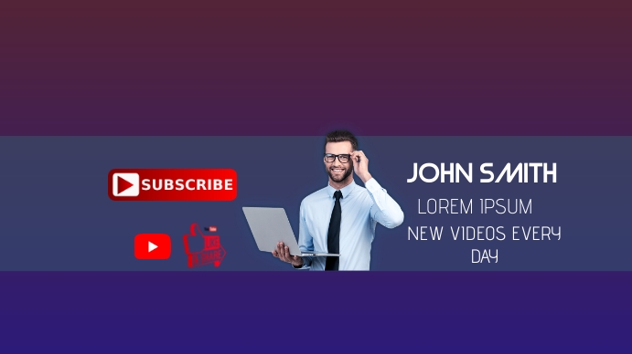 YOUTUBE CHANNEL COVER DESIGN Template | PosterMyWall