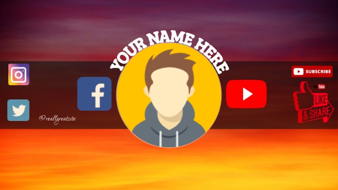 youtube channel cover photo Template | PosterMyWall