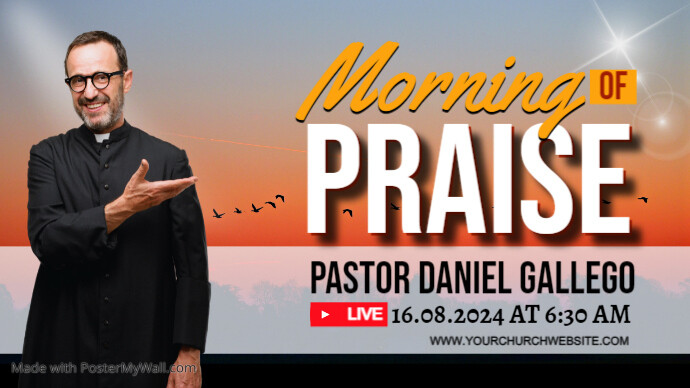 Youtube church thumbnail Template | PosterMyWall