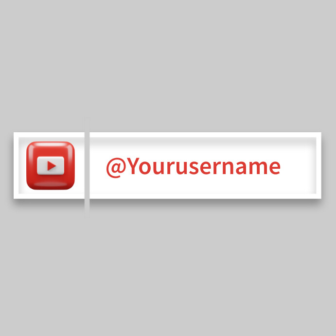 YouTube icon lower third Template | PosterMyWall