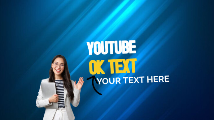 Plantilla de youtube ok text thumbnail | PosterMyWall