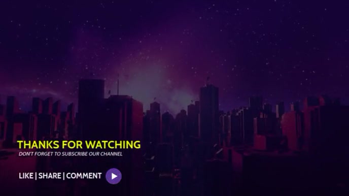 Youtube Outro Card Template | PosterMyWall