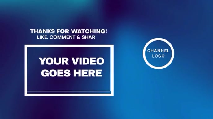 youtube outro Template | PosterMyWall