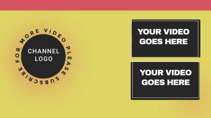 youtube outro Template | PosterMyWall