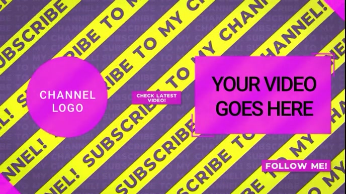 youtube outro Template | PosterMyWall