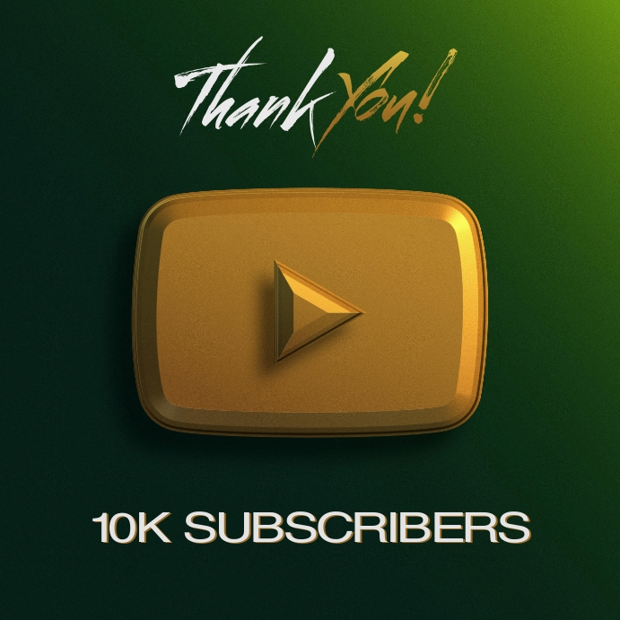 YouTube Thank you poster Template | PosterMyWall