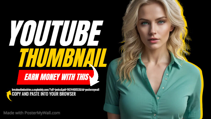 Copy of youtube thumbnail BLONDE WOMAN | PosterMyWall
