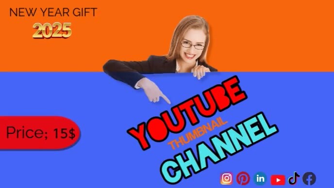 youtube thumbnail channel post Template | PosterMyWall