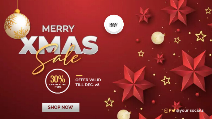 Youtube Thumbnail Christmas Template | PosterMyWall