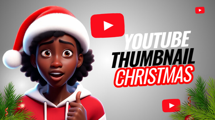 youtube thumbnail Christmas woman Template | PosterMyWall