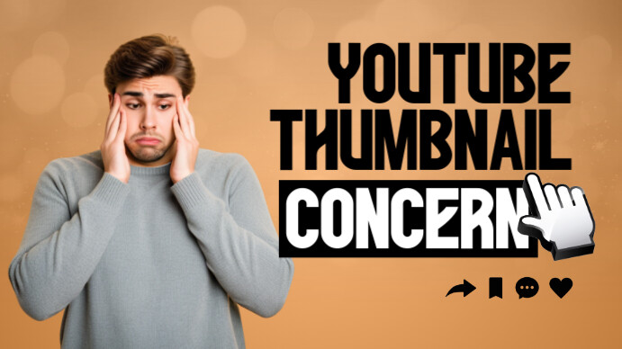 youtube Thumbnail concern man Templat | PosterMyWall