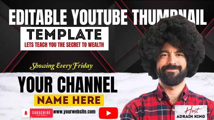 Copy of YOUTUBE THUMBNAIL DESIGN 100 PERCE EDITABLE 1 | PosterMyWall