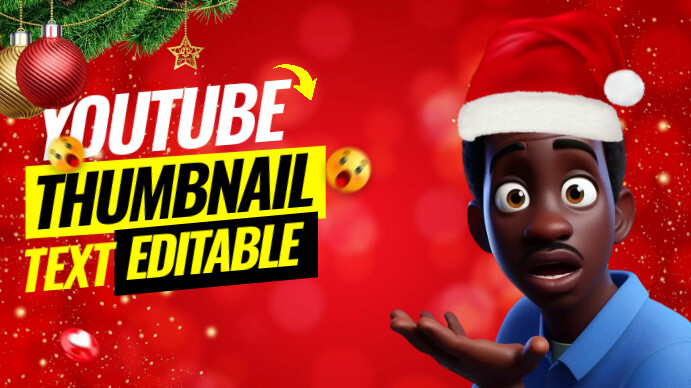 Youtube Thumbnail editable christmas Template | PosterMyWall