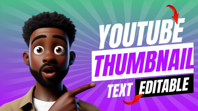 YouTube thumbnail editable Template | PosterMyWall
