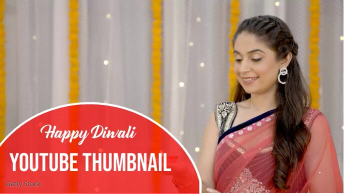 Youtube thumbnail happy diwali add video Template | PosterMyWall