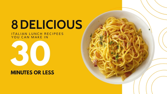 youtube thumbnail lunch template design yello | PosterMyWall