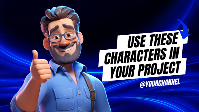 youtube thumbnail maker blue Template | PosterMyWall