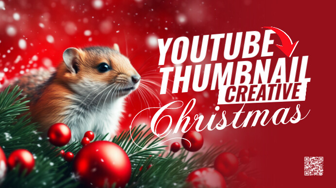 Youtube thumbnail mouse christmas Template | PosterMyWall