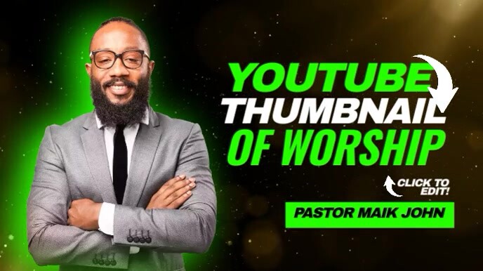 Youtube Thumbnail Worship Digital Display (16:9) Template | PosterMyWall