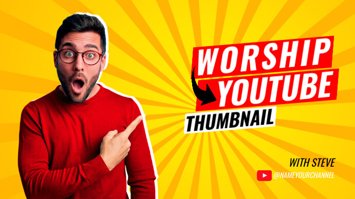 Plantilla de YouTube thumbnail YELLOW MAN background | PosterMyWall