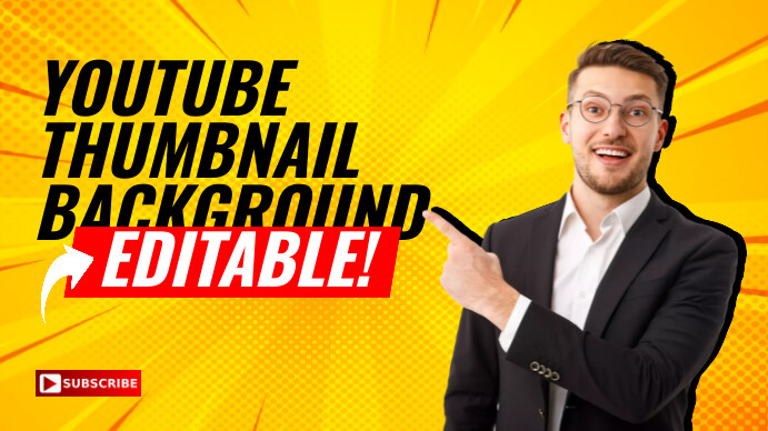 Plantilla de YouTube thumbnail yellow maximalist man indic | PosterMyWall