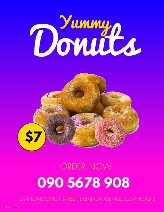 Copy of YUMMY DONUTS FLYER | PosterMyWall
