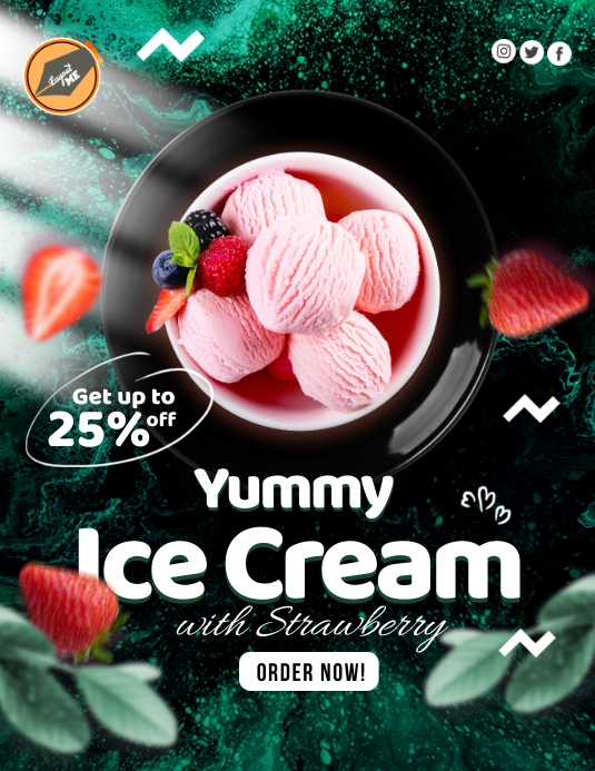 Copy of Yummy Ice Cream Flyers | PosterMyWall