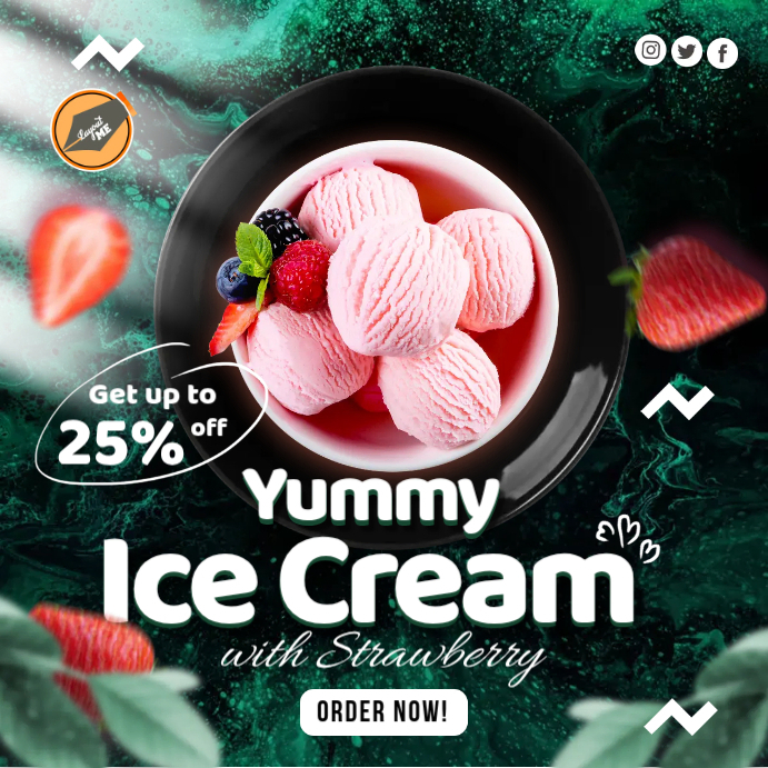 Yummy Ice Cream Flyers Template | PosterMyWall