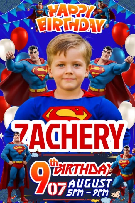 Zachery’s Hero Bash Template | PosterMyWall