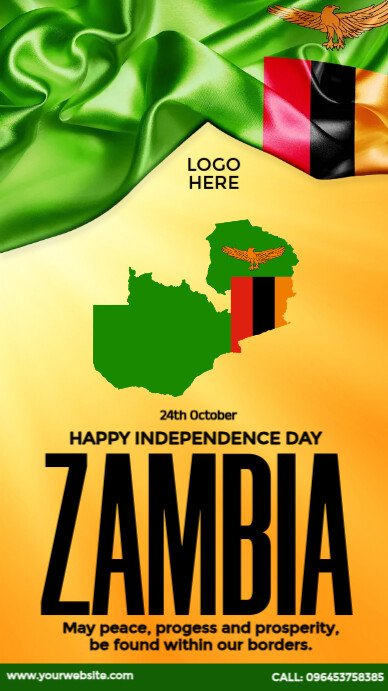 Copy of Zambia Independence Day | PosterMyWall