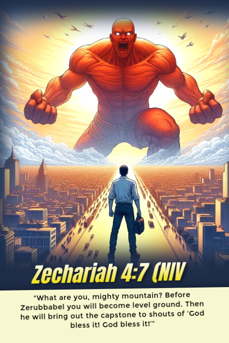 Zechariah 4:7 Template | PosterMyWall