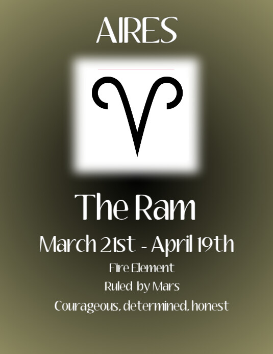 Zen Zodiac Aires Flyer Template | PosterMyWall