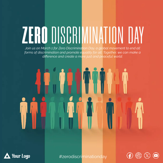 Zero Discrimination Day instagram post design Template | PosterMyWall