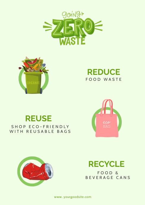ZERO WASTE DAY POSTER CAMPAIGN Template | PosterMyWall
