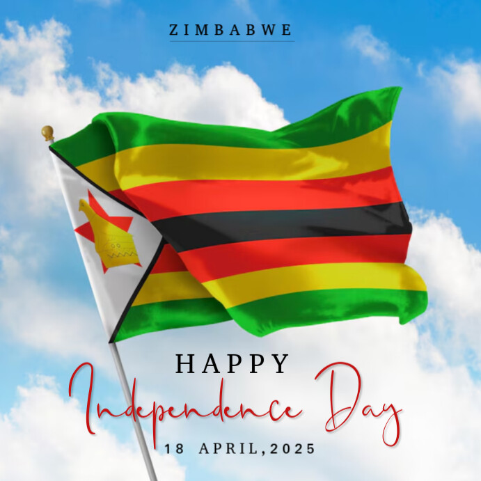 Zimbabwe independence day instagram post 2025 Template | PosterMyWall