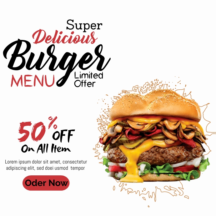 Zinger Burger Poster Template | PosterMyWall