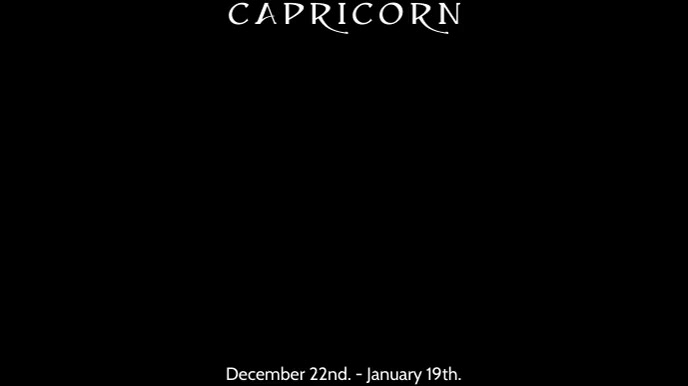 ZODIAC-CAPRICORN Template | PosterMyWall